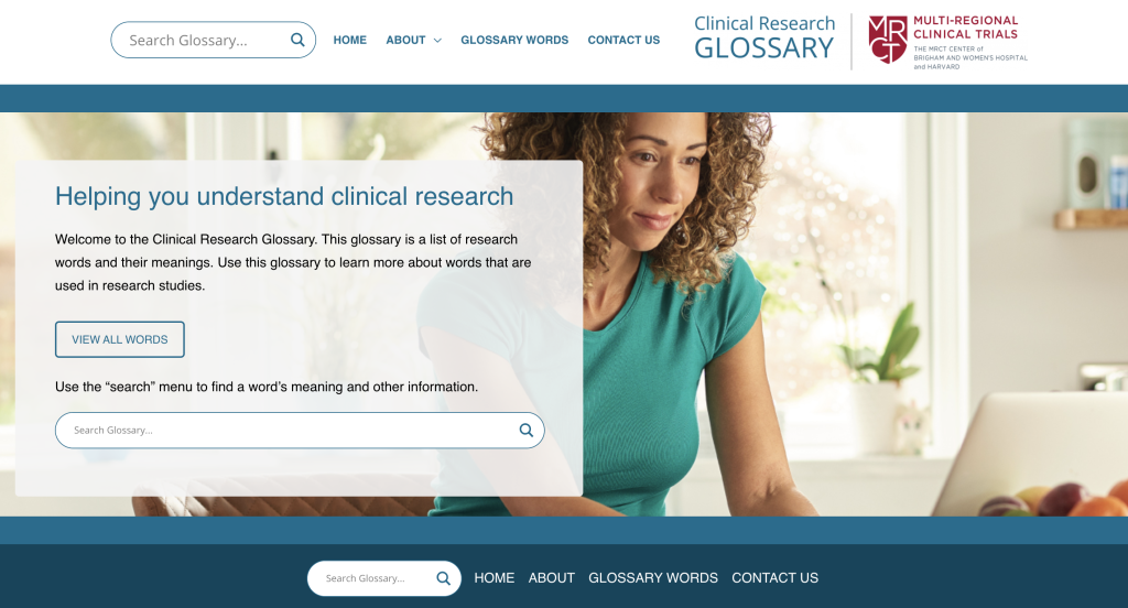 Clinical Research Glossary – Health Literacy in Clinical Research