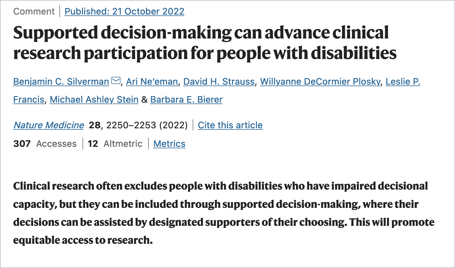 Supported decision-making can advance clinical research participation ...