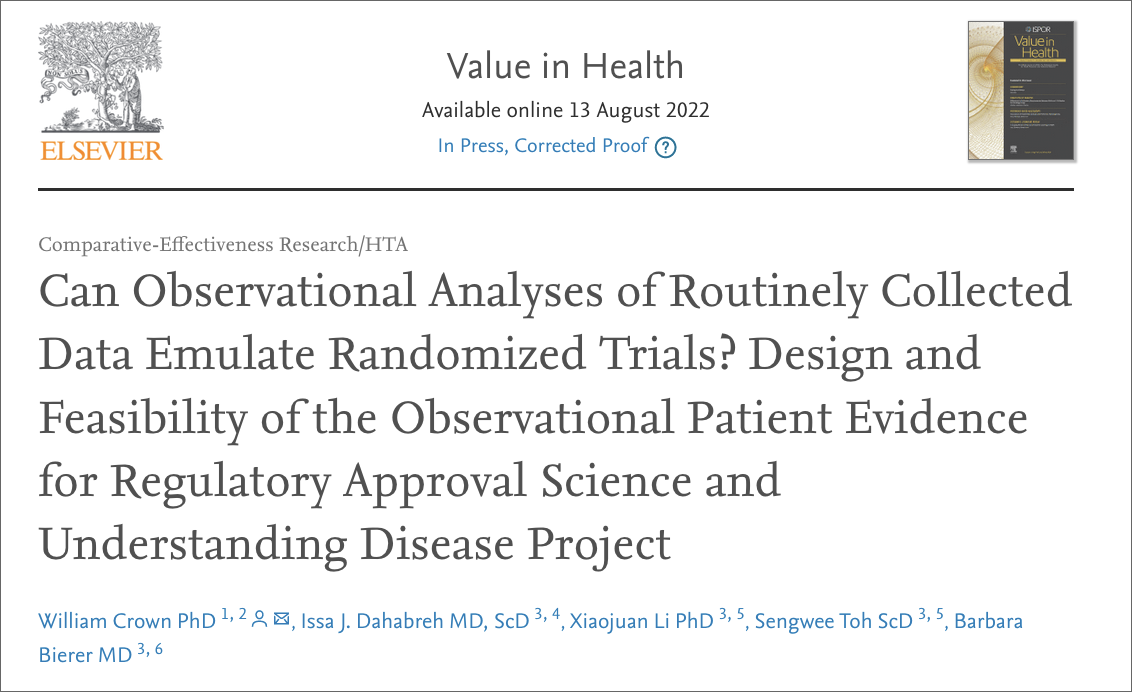 Can Observational Analyses of Routinely Collected Data Emulate ...