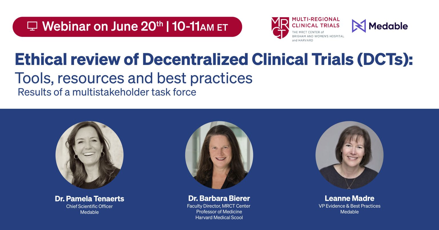Ethical Review of Decentralized Clinical Trials (DCTs): Tools ...