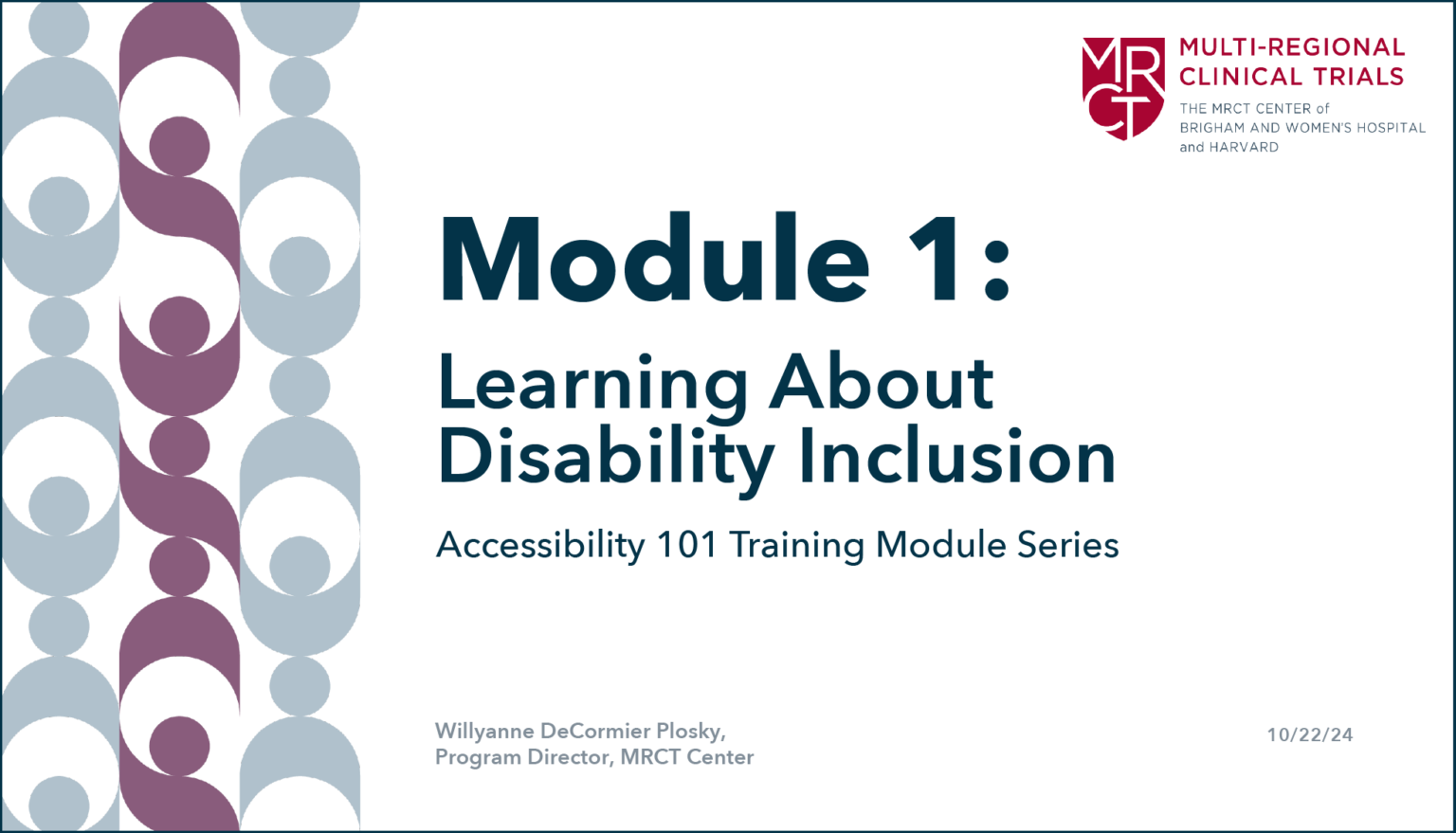Accessibility 101 Training Series – The Multi-Regional Clinical Trials ...