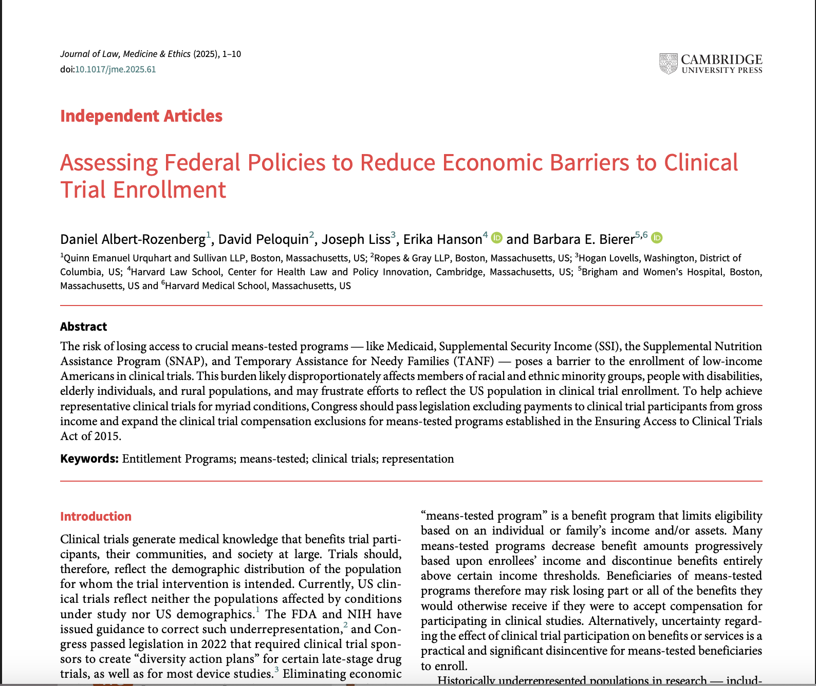 Benefits that Offset Research Risks and Burdens are Qualitatively ...